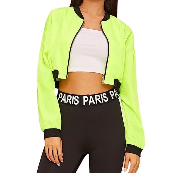 Jackets & Coats | 9s Neon Crop Jacket | Poshmark